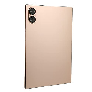 10 Inch Tablet, 2.4G 5G WiFi Dual Band Kids Tablet MT6755 8 Core 2.2Ghz 6GB 128GB Gold for Drawing (US Plug)