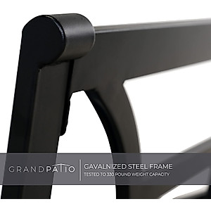 Grand patio Outdoor Patio Seating Chair, Motion Chair, Stationary Rocker, Padded Cushion Chair, Set of 2-Beige