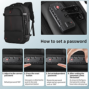 Vacpack Backpack, Air Backpack With Pump, 60L Expandable Backpack with Vacuum Compression, Anti Theft Vacpack Travel Vacuum Backpack (black)