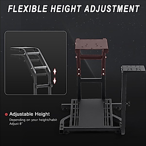 Marada Steering Wheel Stand Standing Fit for Logitech Thrustmaster G25 G27 G29 G920 G923 T300RS TX F458 T128 T248 Adjustable Sim Racing Stand Racing Simulator, Wheel Pedal Shifter Not Included