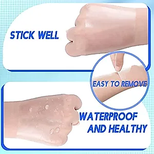 Transparent Dressing Adhesive Bandage Waterproof Bandage Clear Adhesive Bandages Stretch Tape for Tattoos Swimming (3.94 Inch x 10.94 Yard)