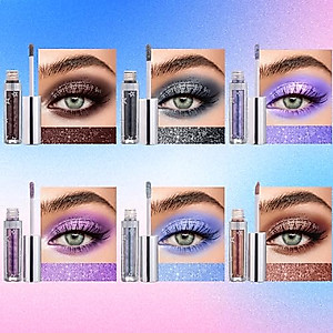 Ardorlove Metallic Glitter Eyeshadow Liquid, Shiny Liquid Eyeshadow Highly Pigmented, Long Lasting Liquid Metallic Eyeshadow, Metal Eye Shadow Liquid, Gift for Girls and Women -101