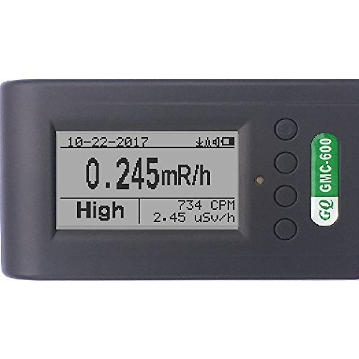 GQ Radiation Detector Dosimeter, GMC-600 Plus, Battery Powered, Wi-Fi Connectivity and Data Logging, High Sensitive, Alpha, Beta, Gamma, X-ray, Lithium-Ion