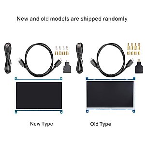 Sutinna LED Backlight 7 Inch Monitor True IPS HD Widescreen Upgraded Game Display No Driver 1024x600 for Raspberry Pi/BB Black