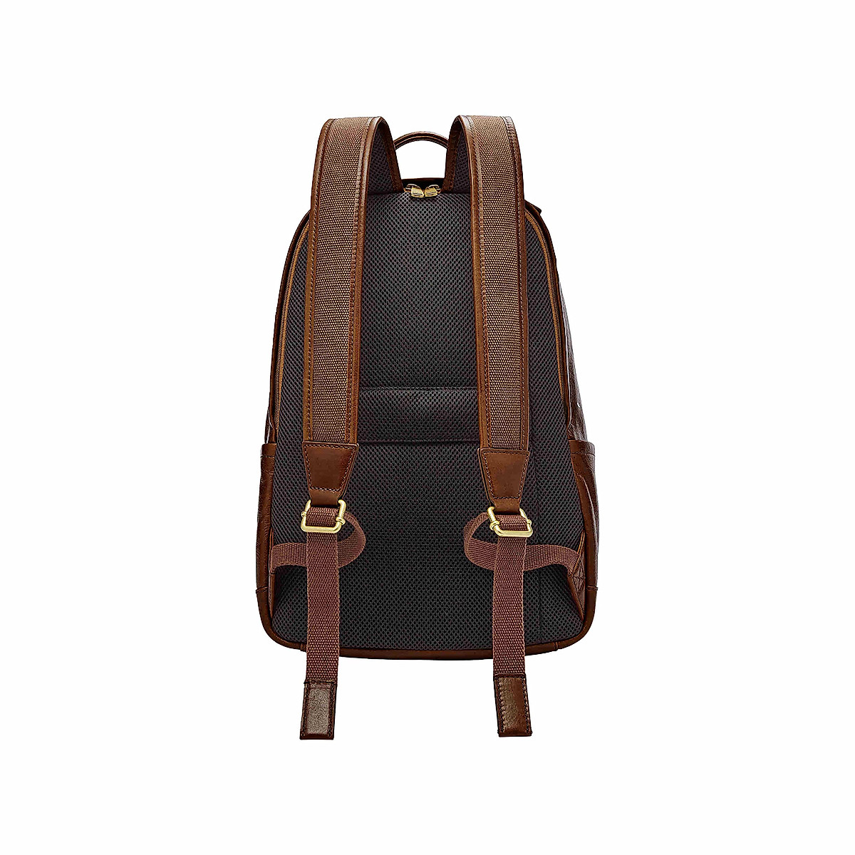 Fossil All-Gender Buckner Leather Travel Backpack Bag, Color: Cognac (Model: MBG9465222)