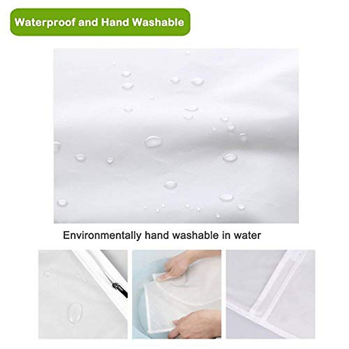 Wardrobe Hanging Clothes Storage Bag/Garment Bag/Peva Translucent Moisture Proof Protector With Magic Tape And Zipper