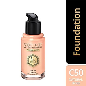 Max Factor Facefinity All Day Flawless 3 In 1 Foundation SPF 20, No. 50 Natural