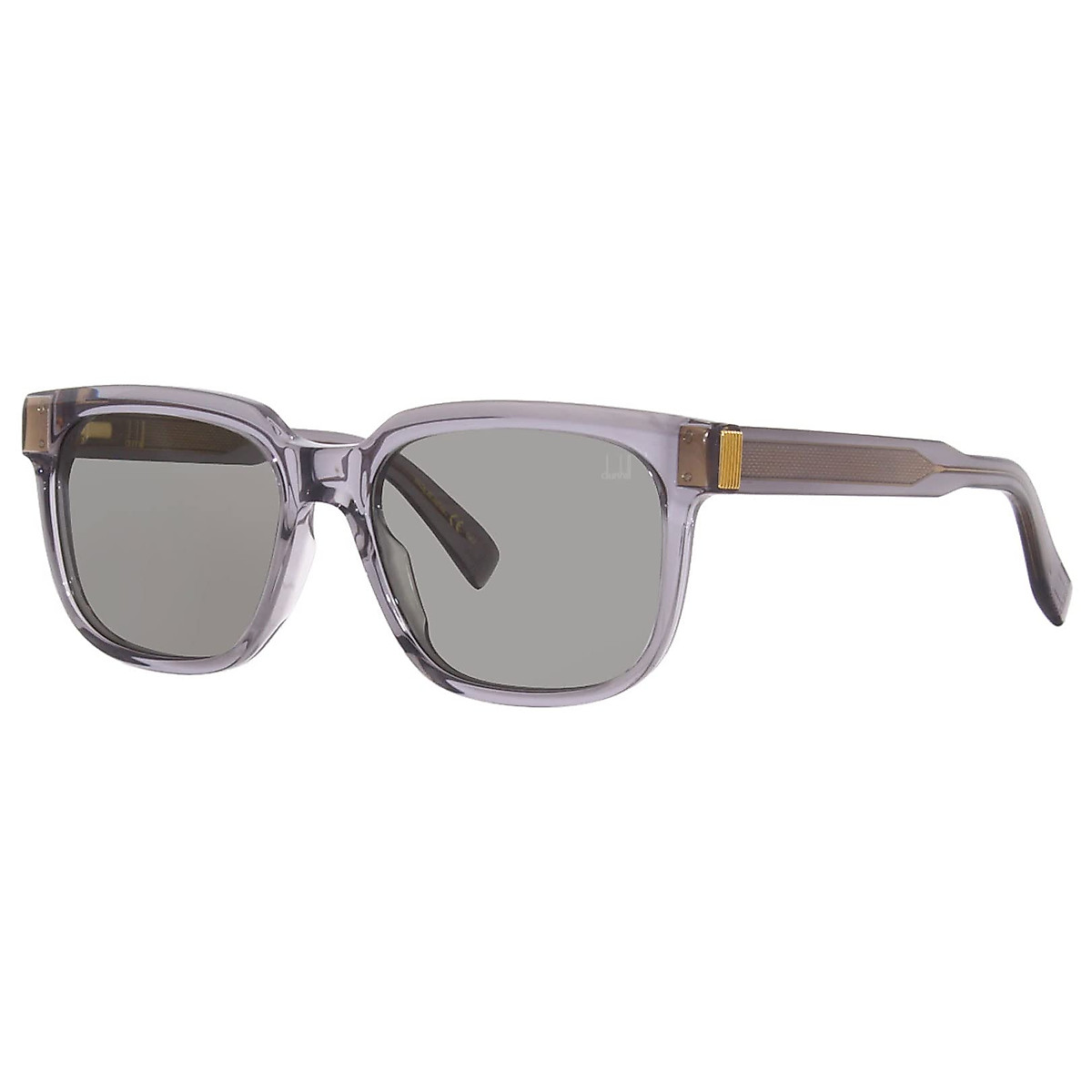 Dunhill Rectangular Sunglasses DU0002S 004 Transparent Gray 54mm, 54-17-145