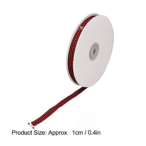 Christmas Wrapping Ribbon Festive Ornament Ribbons 50 Yards Wrapping Bands Gift Gifts Decorative Checks