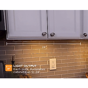 BLACK+DECKER 3-Pack LED Puck Light Kit, Warm White (LEDUC-PUCK-3WK)