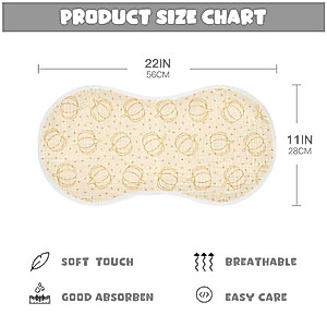 vvfelixl Pumpkins and Hearts Burp Cloths for Baby Boy Girls Baby Washcloths Burp Rags 1 Pack Beige