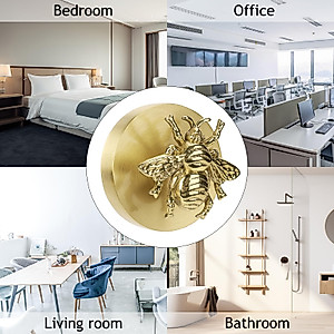 CAIRIAC Wall Mounted Metal Coat Hooks Brass Bee Coat Rack Decorative Coat Hanger for Wall Bedroom Kitchen Bathroom (Golden, Bee)