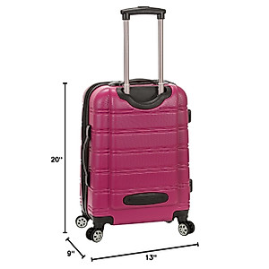 Rockland Melbourne Hardside Expandable Spinner Wheel Luggage, Magenta, Carry-On 20-Inch