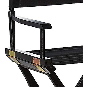 Casual Home Director's Chair ,Black Frame/Black Canvas,30" - Bar Height