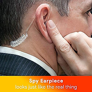 Skeleteen Secret Spy Earpiece Headphones - FBI CIA Secret Service Security Guard Ear Piece Costume Accessory for Kids