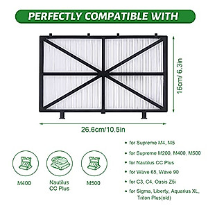 Robotic Pool Cleaner Ultra Fine Filter Compatible with Dolphin Nautilus CC Plus, M400, M500, Ultra Fine Cartridge Filter Panels Replacement, Part 9991432-R4, 4 Pack