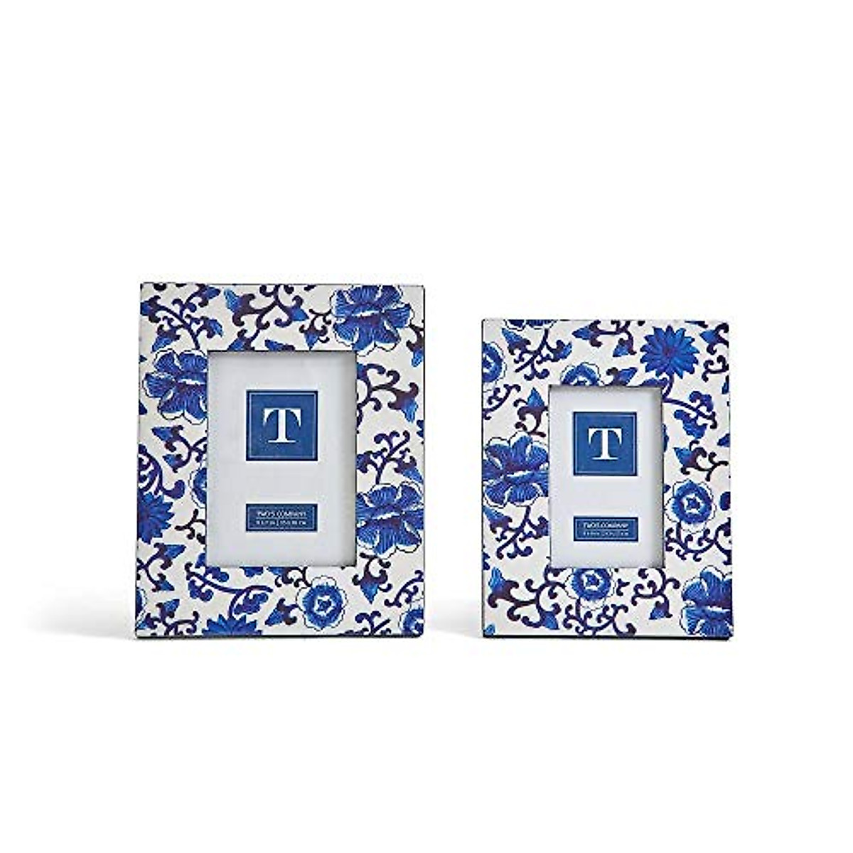 Two's Company Blue Willow Set of 2 Photo Frames