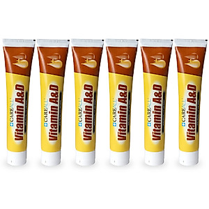 (6 Tubes) CareALL 4oz Vitamin A&D Ointment with Lanolin Diaper Rash and Skin Protectant