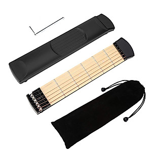 Caredy Portable Portable Guitar, Durable Lightweight 6 Fret Guitar, for Guitar Beginners for Professional Guitarist
