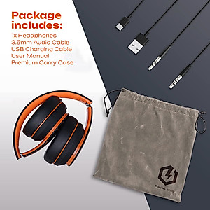 PowerLocus Wireless Bluetooth Headphones, Over Ear Headphones with Microphone, 50H Playtime, HiFi Stereo Sound, Deep Bass, Soft Earmuffs, Foldable Lightweight Headphones for Travel/PC/Cell Phone