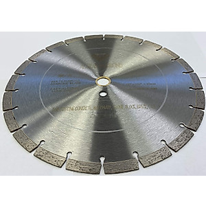 ALSKAR DIAMOND USA ADLSS 12 inch Dry or Wet Cutting General Purpose Segmented High Speed Diamond Saw Blades for Concrete Stone Brick Masonry with Arbor 1"-20mm (12")