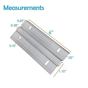 Houseables French Cleat, Picture Hanger Kit, 3 Pair, 6 Inch, 50 Lbs Capacity, Aluminum, Mirror Hanging Hardware, Z Bar Clip Rail Bracket, Wall Mount Hangers w/ Nails, White Board Mounting, Shelf, Art