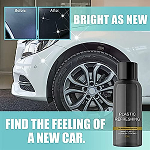 Plastic Revitalizing Coating Agent, Nano Plastic Refreshing Coating, Car Plastic Parts Retreading Agent Automotive Interior Cleaning Agent (1pc 50ml)