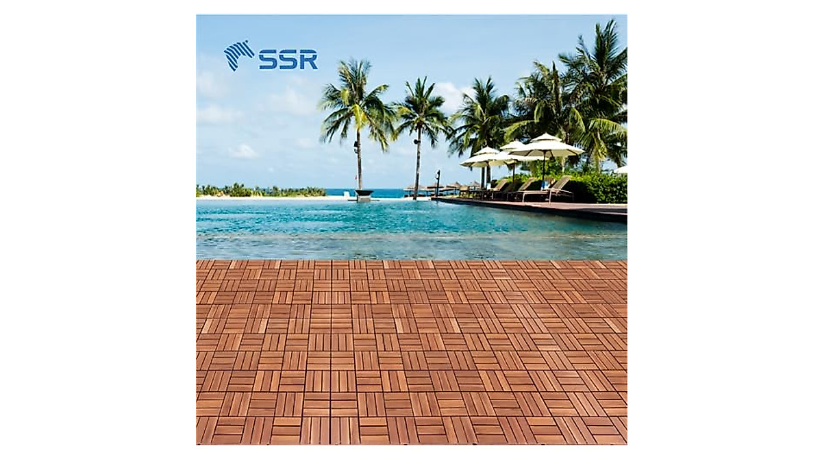 SSR VINA Acacia Interlocking Deck Tiles - Easy & Durable