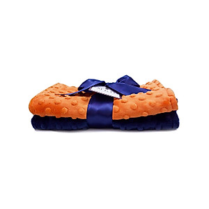 MEG Original Orange & Navy Blue Baby Burp Cloth Feeding Set