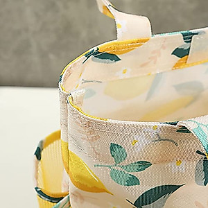 Mesh Shower Caddy Bag - Mesh Shower Basket for College Dorm Room Essentials, Portable and Light Quick Dry Bath Organizer for Beach Camp Gym (Yellow)