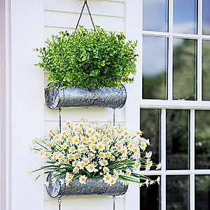 SIAMO Artificial Plants 20 Bundles,Fake Plants Decor Outdoor Hanging Plants Eucalyptus Stems Leaves Boxwood Greenery for Garden Porch Window Box Home Wedding Farmhouse Décor(Green)