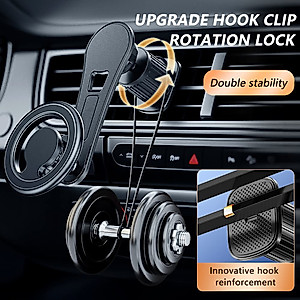 Turcee Compatible for MagSafe Car Mount for iPhone,[2023 New Upgrade] Car Vent 360° Rotation Magnetic Car Mount,Cell Phone Holder for MagSafe iPhone 12 13 14 Pro Max/All Smart Phones(Black)