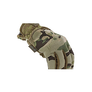 Mechanix Wear: FastFit Tactical Gloves with Elastic Cuff for Secure Fit, Work Gloves with Flexible Grip for Multi-Purpose Use, Durable Touchscreen Capable Safety Gloves for Men (MultiCam, Small)