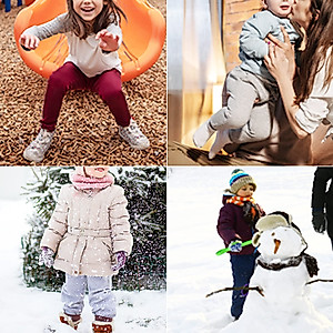 Witwot Girls Fleece Lined Leggings Winter Pants Warm Toddler Kids Thermal Leggings 4-5T Pink