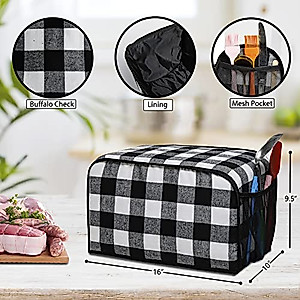 Slow Cooker Cover Compatible with Crock-Pot and Hamilton Beach 6-8 qt Slow Cooker, Crock Pot Cover Keep Appliance Clean, Slow Cooker Dust Cover with Mesh Pocket for Accessories