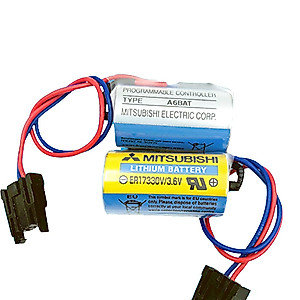 DSONE 2PCS MR-BAT ER17330V3.6V 1700mAh PLC Battery with Plug for FANUC CNC System, BLUE