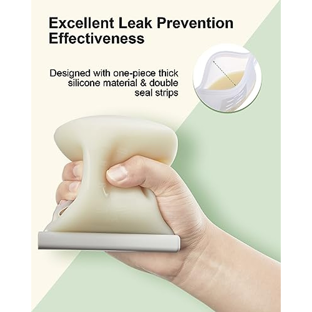 Lictin 5PCS Silicone Breastmilk Storage Bags, 8.5oz/250ml Reusable Breast Milk Storage Container, BPA-Free Self-Standing Milk Storing Bags for Breastfeeding, Leak-Proof Baby Food Storage Containers