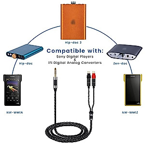 weishan 4.4mm Balanced Cable Replacement for Sennheiser HD600, HD650, HD6XX Headphones, 8 Core Silver Plated Audio Wire, 4ft