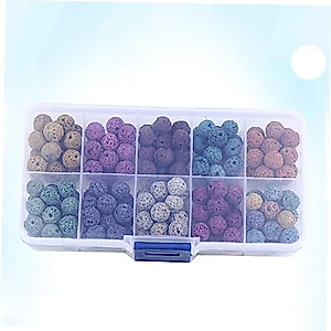 COHEALI 180pcs 10 Beads for Crafts Crystal Kit Jewelry for Volcanic Bead Loose Gumball Beads Gemstone Beads Jewelery Making Beads Loose Beads Lava Beads Artificial Bracelet Set Suite