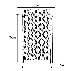 LIXIONG Garden Fence Outdoor Expanding Fence Decor Plant Picket Fencing Wooden Privacy Screen for Plants Growing， 4 Size (Size : 160x80cm)