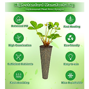 51Pcs Seed Pods Kit for Aerogarden, Hydroponic Pods Supplies, Hydroponic Garden Accessories with 200ml Plant Food Nutrient,12 Grow Sponges, 12 Grow Baskets, 12 Pod Labels, 12 Grow Domes, 1 Tweezer