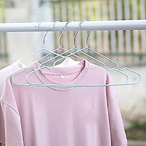 YASEZ 10Pcs Stainless Steel Non-Slip Shirt Trouser Coat Hook Hanger Clothes Stand (Color : Black, Size : 40cm x 19.5m)