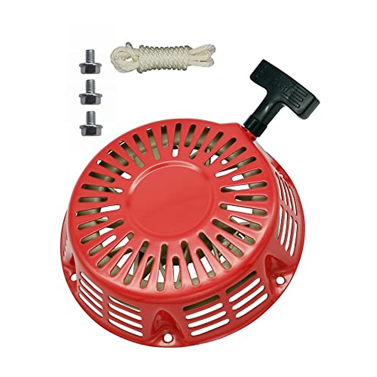 YAMAKATO GX340 GX390 Recoil Starter Pull Start Assembly w/Pull Cord for Honda GX610 GX620 and Clones 339c 389cc 420cc 439cc 459cc Red 28400-ZE3-W01ZA for Pressure Washers Generators etc.