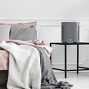 Pure Enrichment® PureZone™ Air Purifier for Bedroom & Living Room, 3-Stage Filtration & UV-C Light, H13 HEPA Filter Helps Remove Bacteria, Pet Hair Dander, Allergens, Germs, Smoke, Dust (Gray)