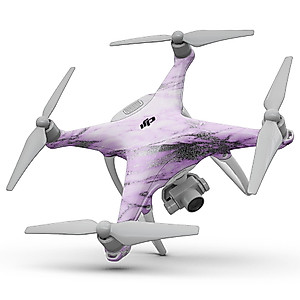 Design Skinz Design Skinz Purple Marble & Digital Silver Foil V10 Full-Body Wrap Decal Skin-Kit Compatible with The Drone DJI Mavic