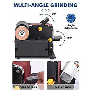 800W Electric Bench Belt Sander Mini Belt Sander Electric Knife Sharpener Electric Polishing Grinding Machine 2x13.8in Belt Sanding Machine for Knife Wood Metal Craft