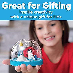Creativity for Kids Make Your Own Holiday Snow Globes - Holiday Crafts for Kids, Create 3 DIY Snow Globes, Christmas Activities for Kids Ages 6-8+