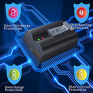 2Sets Battery and USB Charging Station,Battery is Compatible with Ring-doorbell, for Video Doorbell 2/3 and Spotlight Cam Battery 6040mAh