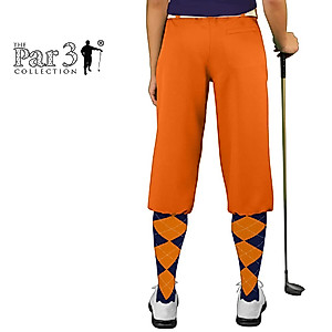 Golf Knickers Orange Womens 'Par 3' - Microfiber - Size 14