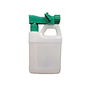 Multi-Use Lawn Hose-End Sprayer 32oz (Pack of 2) Empty Refillable Bottle (Natural, Clear), 30:1 Sprayer, Reusable - Best for Fertilizer, pesticides, herbicides, car wash and Any Other Outdoor Liquid
